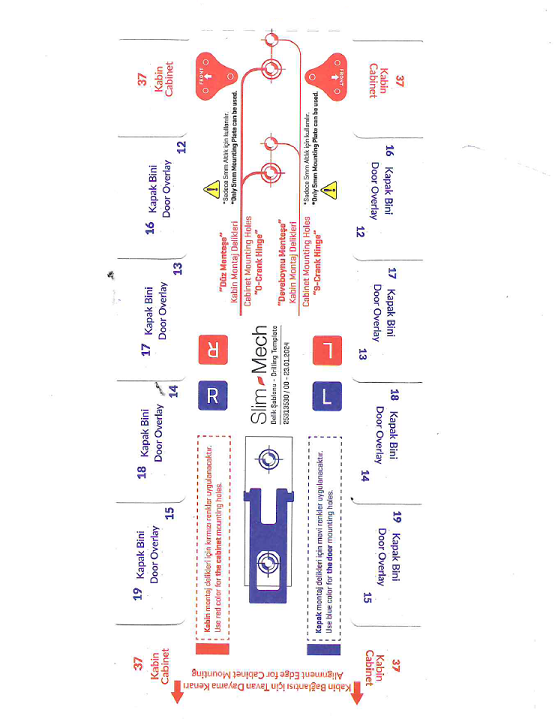 Slim Mech A (выс.200-600мм) подъем.механизм, никель (с креплением ...